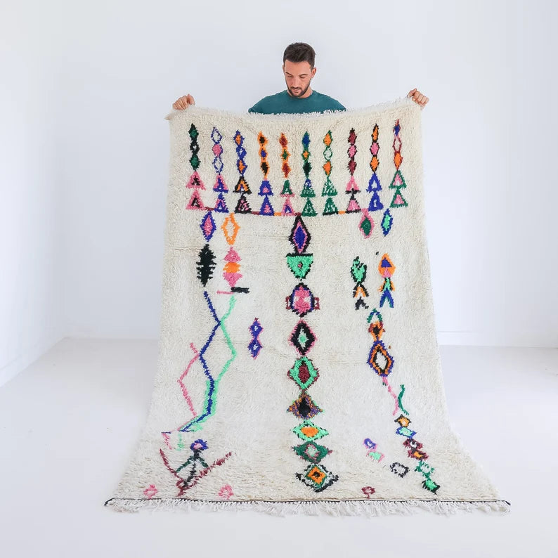 Tapis berbere multicolore - Tapis Azilal - SoukCircus